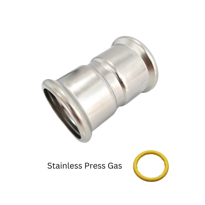 M-Press Stainless Gas 304 108mm Coupling - Orange Heating Supplies