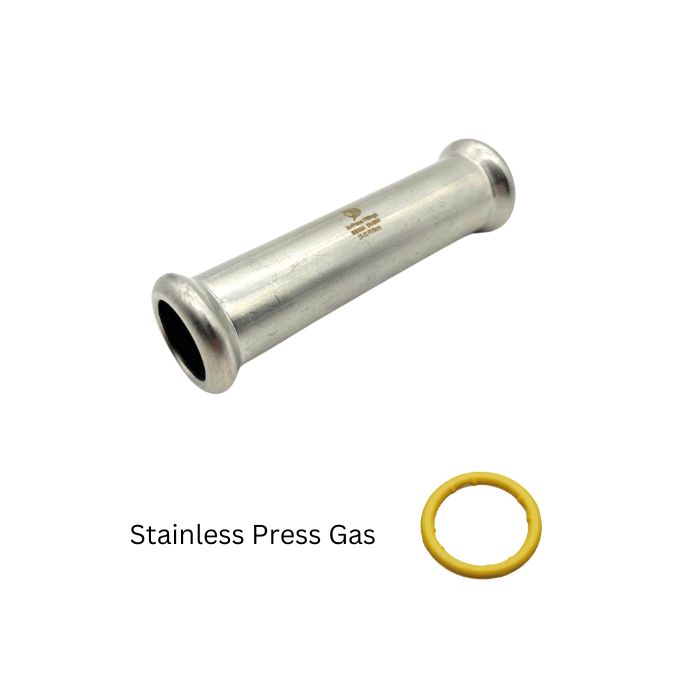 M-Press Stainless Gas 304 108mm Slip Coupling - Orange Heating Supplies