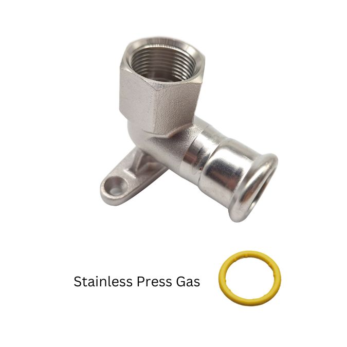 M-Press Stainless Gas 304 22mm x 3/4" Wallplate Female - Orange Heating ...