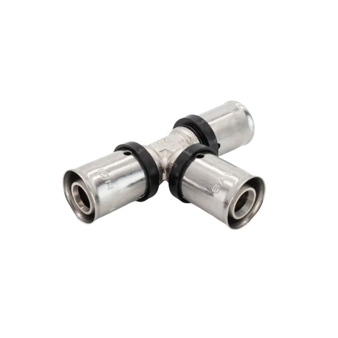 Bastion 25mm Equal Tee - Orange Heating Supplies